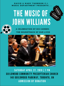 Music of John Williams – Concert – Guildwood Community Presbyterian Church